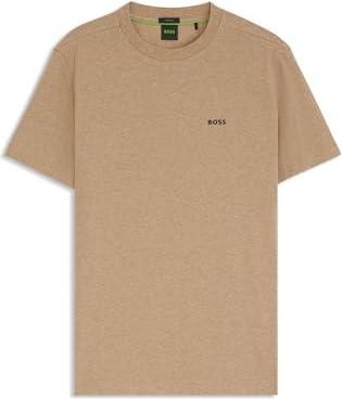 BOSS Hommes Tee T-Shirt en Coton Stretch avec détail logoté