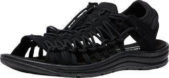 Keen Womens Uneek 2 Open Toe Breathable Versatile Comfortable Outdoor Sandals, Schwarz/Schwarz, 38.5 EU