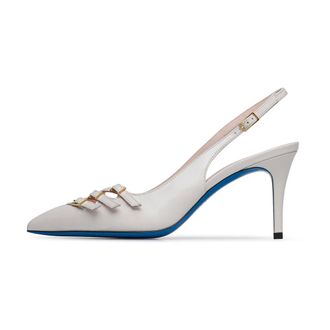 Loriblu Femme, Chaussures, Blanc, Taille: 37 EU Escarpins slingback