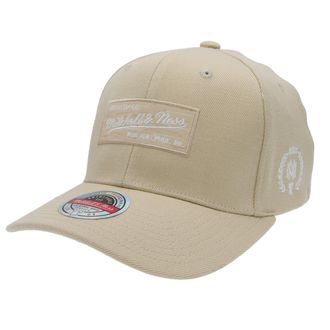 Mitchell & Ness Heather Box Logo Classic Red Snapback - OB, Khaki