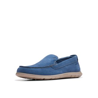 Clarks Herren Flexway Step Mokassin, Hell, blau, 42.5 EU