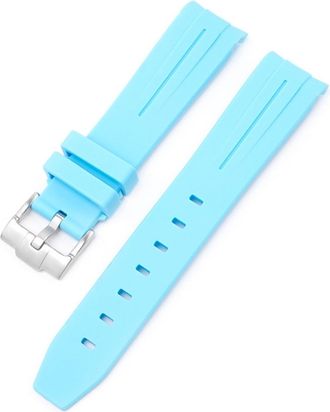 Generic TYKHGFS Für Moonwatch Watch gekrümmt Kein Gummi Gummi -Gurt für Joint Planet Serie Moon Mercury Gebogene Gummi -Gummi Frauen 20mm Uhrenbänder