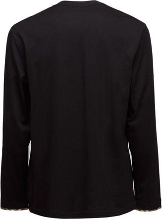 Burberry Cotton Long-Sleeve T-Shirt - Black