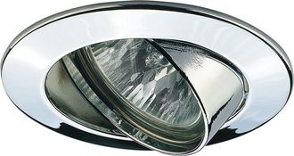 Paulmann 17956 Einbauleuchte Premium Line 51 mm Einbaustrahler Chrom Einbaulicht schwenkbar Einbaulampe max. 1x50W Niedervolt 12V Spot GU5,3 Decke