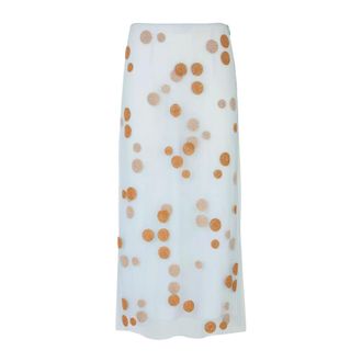 Fendi T&uuml;ll-Midirock mit Perlenbesatz - - Skirts - Damen - Blau - XS