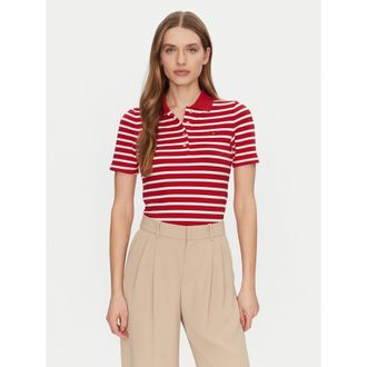 Tommy Hilfiger Poloshirt 1985 WW0WW43225 Rot Slim Fit