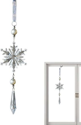 Generic Schneeflocken Verzierungen | Charm 2D Acryl Anh&auml;nger | Weihnachtsdekoration,F&uuml;r Winterfest Drinnen Feiertage Decke B&uuml;ro Drau&szlig;en Haus