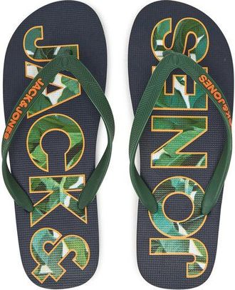 Jack & Jones Jack & Jones Zehentrenner Jfwlogo Palm Print Flip Flop Ln 12230642 Dunkelblau