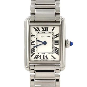 Cartier Pre-owned Tank Must en acier inoxydable &agrave; quartz - Femme - Pre-owned - Gris - Taille: ONE Size