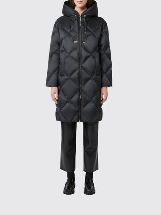 Max Mara Lange Daunenjacke aus gestepptem Nylon mit Kapuze