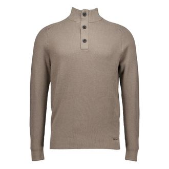 Genti K5094-3282 Col Bouton Col Roul&eacute; - Homme - Pulls - Brun - Taille: M