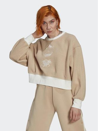 adidas Fleecejacke HM1607 Beige Regular Fit