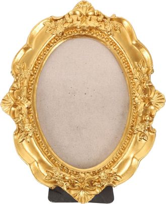 Amosfun Mini Bilderrahmen Vintage Ovale Form Aus Harz 11.5X9.5X2.5 Cm Europ&auml;ischer Stil F&uuml;r Schreibtisch Dekoration Und Diy Mini H&auml;user