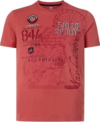 Jan Vanderstorm Herren T-Shirt Dominik | Kurzarm, Rundhals| Reine Baumwolle | Gro&szlig;e Gr&ouml;&szlig;en L-7xl rot, 7XL (XXXXXXXL) - 80/82