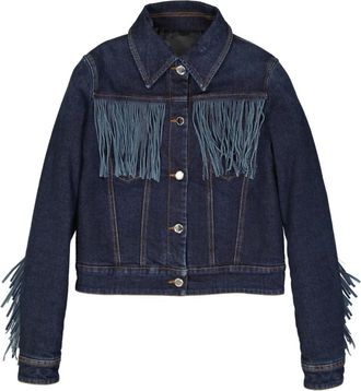 Frankie Morello Femme, Vestes, Bleu, Taille: 36 FR Veste en jean
