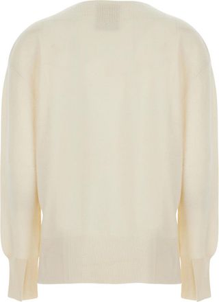 Semicouture Womens Sweater Candy White Wool Cashmere Tops Top
