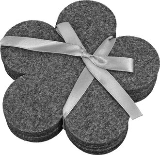 Gilde Filz Untersetzer für Gläser Blumen 6er Set von Gilde in duntel Grau