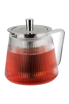 GEFU Teekanne Infusa, Silber, Transparent, Metall, Glas, 800 ml, 15 cm, Kaffee & Tee, Kannen, Teekannen