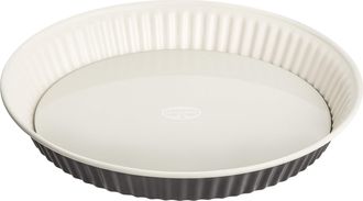 Dr. Oetker Quicheform Ø 28 cm EXCLUSIVE, Tarteform mit schnitt- & kratzfestem Hebeboden mit Emaille-Versiegelung, runde Kuchenform mit Ring aus Stahlblech (Farbe