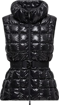 Moncler Moncler Doudoune Sans Manches &Agrave; Matelassage En Carr&eacute; Emilion, Femme, Noir, Taille: 00