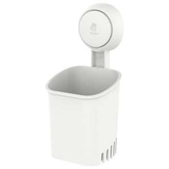 Supvox Wandhalterung f&uuml;r Elektrische Zahnb&uuml;rsten mit Starkem Saugnapf und Ablaufl&ouml;chern aus ABS Material Wei&szlig; Geeignet f&uuml;r Badezimmer und Dusche als Praktisc