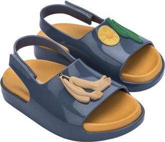 Melissa Mini Cloud Sandale + Tarsila, flache Sandalen für Mädchen, blau, 25/25.5 EU