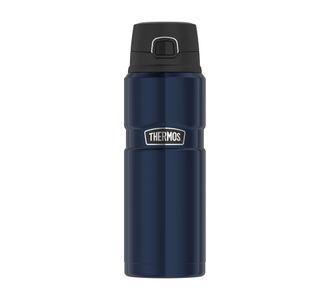 Thermos STAINLESS KING Thermosflasche blau 0,70l - Edelstahl, absolut dicht, 15h heiß & 24h kalt, spülmaschinenfest, Trinkflasche für Tee, Kaffee & Wasser, BP