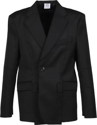 VETEMENTS Homme, Vestes, Noir, Taille: XS Veste Tailleur D&eacute;structur&eacute;e