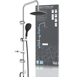 Eisl Duschtraum &Uuml;berkopfbrause-Set, Chrom/Schwarz