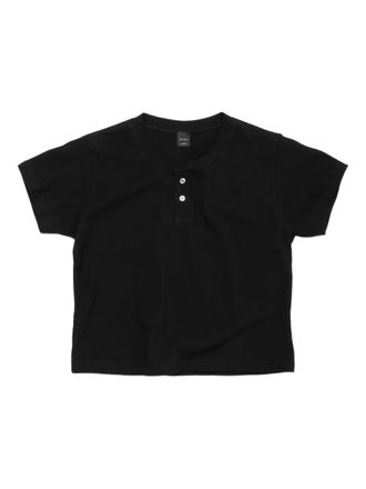 Leset t-shirt &agrave; col tunisien - Noir