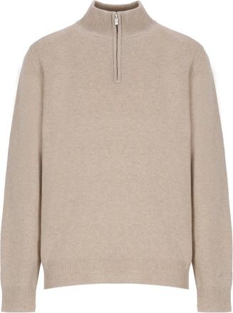 Saint Barth Homme, Pulls, Beige, Taille: M Jermyn Half-Zip Sweater