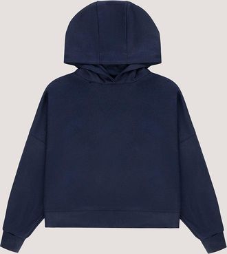 Circolo 1901 Hooded sweatshirt, Dark Blue Jersey, XS, Woman