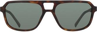 Nautica N910SP Sunglasses, Matte Dark Tortoise, 58/17/145 Homme