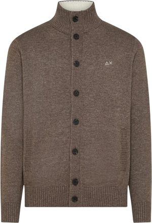Sun 68 Cardigan Boutons Laine Chaude - Homme - Pulls - Brun - Taille: M