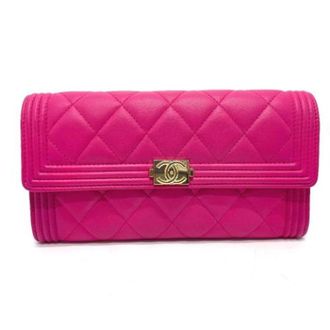 Chanel Pre-owned Pelz portemonnaies - - Pre-owned - Damen - Rosa - ONE SIZE
