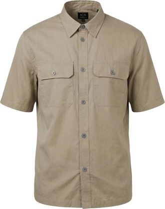 A|X Armani Exchange Homme, Chemises, Beige, Taille: XS Chemise &agrave; Manches Courtes