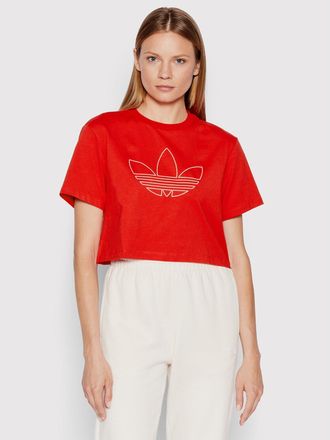 adidas T-Shirt HK5175 Rot Loose Fit