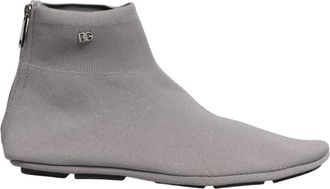 Dolce & Gabbana Homme, Chaussures, Gris, Taille: 44 EU Bottines Stretch en Maille