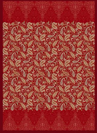 Bassetti MONNALISA Plaid aus 100% Baumwolle in der Farbe Rot R1, Maße: 135X190 cm - 9333432