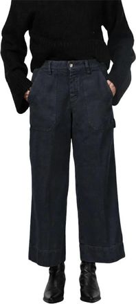 Mason's Dallas Wide Chino Pants - Femme - Pantalons - Bleu - Taille: 36 FR