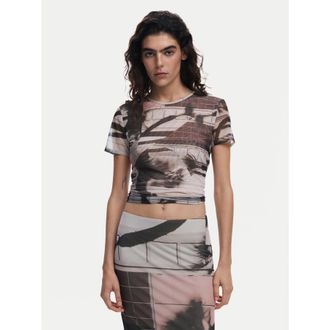 Desigual T-Shirt 25SWTK99 Schwarz Regular Fit