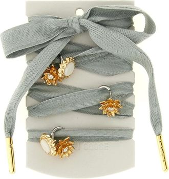 Golden Goose Femme, Accessoires, Gris, Taille: ONE Size Skin Vintage Cotton Shoelaces