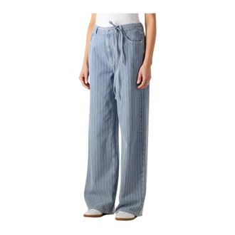 Second Female Weite Blaue Jeans Layne - - Trousers - Damen - Blau - L