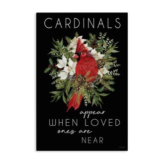 Stupell Industries Cardinals Appear Seasonal Sentiment Leinwand-Kunst, Design von Cindy Jacobs, 61 x 40 cm