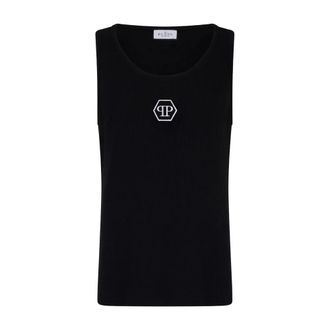 Philipp Plein Homme, Tops, Noir, Taille: XL D&eacute;bardeur Hexagon