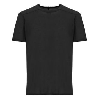 Rick Owens Homme, Tops, Noir, Taille: S T-Shirt en Viscose et Soie