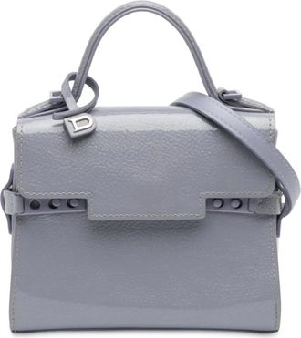 Delvaux Hobo Bags - Micro Patent Tempete Satchel - Gr. unisize - in Orange - f&uuml;r Damen