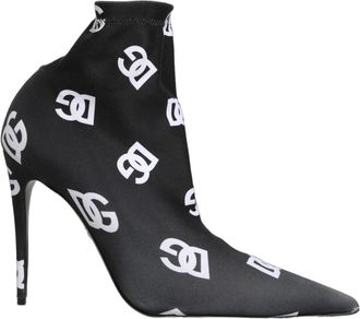 Dolce & Gabbana Femme, Chaussures, Noir, Taille: 41 EU Bottines Stretch en Maille