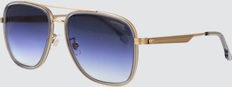 Carrera Lunettes de soleil Aviateur rectangulaires en m&eacute;tal avec double pont