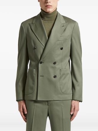 PESERICO veste croisée à poches plaquées - Vert